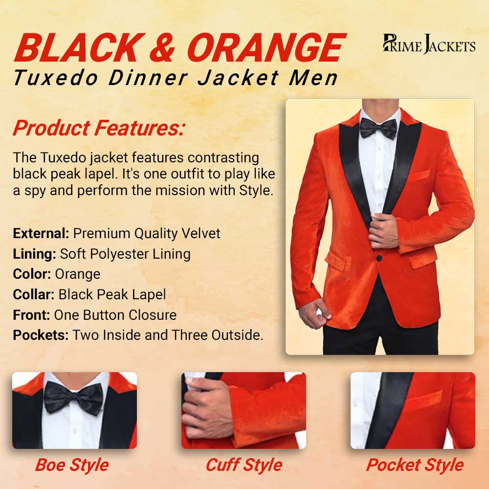Orange Tuxedo Kingsman Dinner Jacket – Sourock